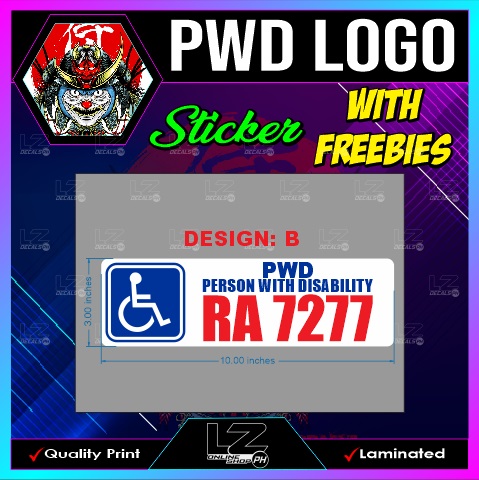 PWD Logo Sticker, Person with Disability Logo Sticker with freebies ...