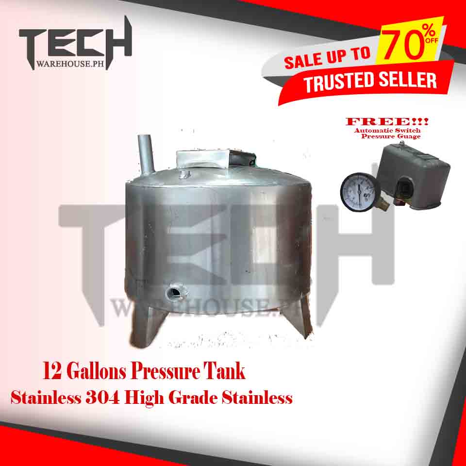 Stainless Pressure Tank 12 Gallons | Lazada PH