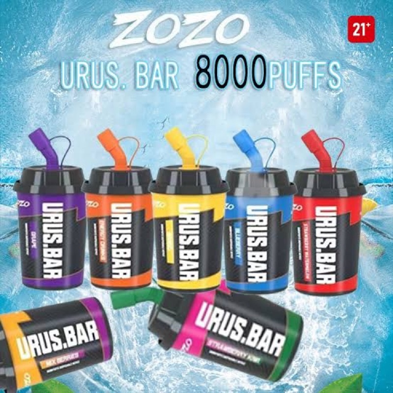 VAPER Zozo Urus Bar 8000 Puffs Legit Mosmo Vipo Sk Abar Chillax Doobar ...