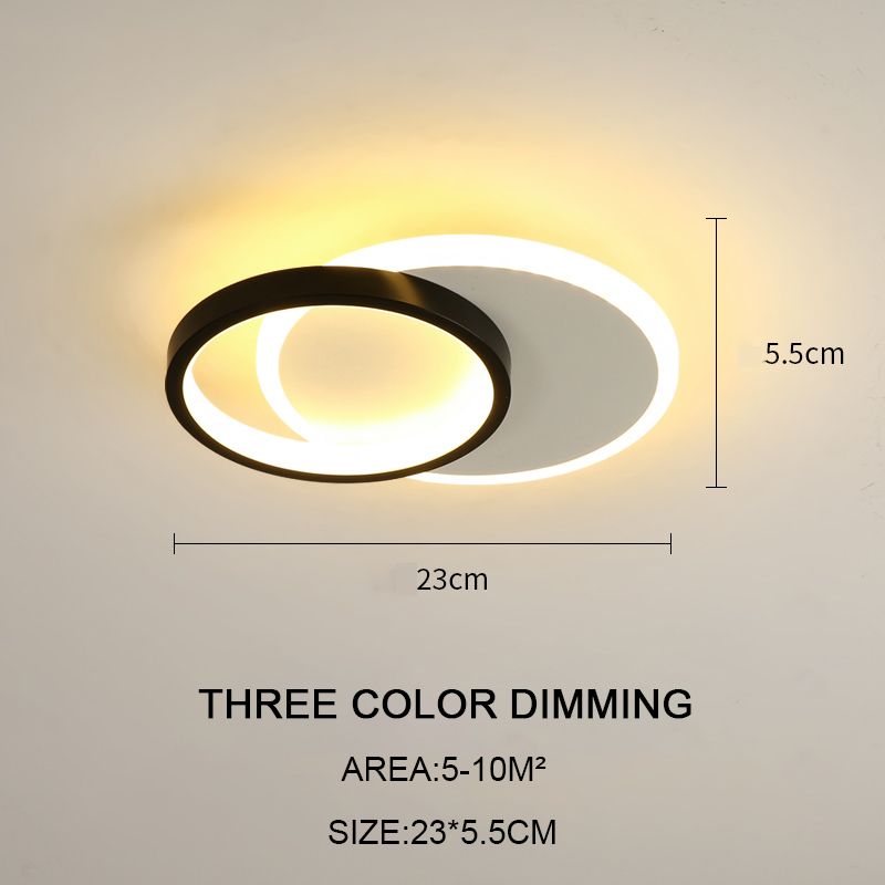 3 Colors Modern Ceiling Lights Square LED Panel Acrylic Diameter Flush ...