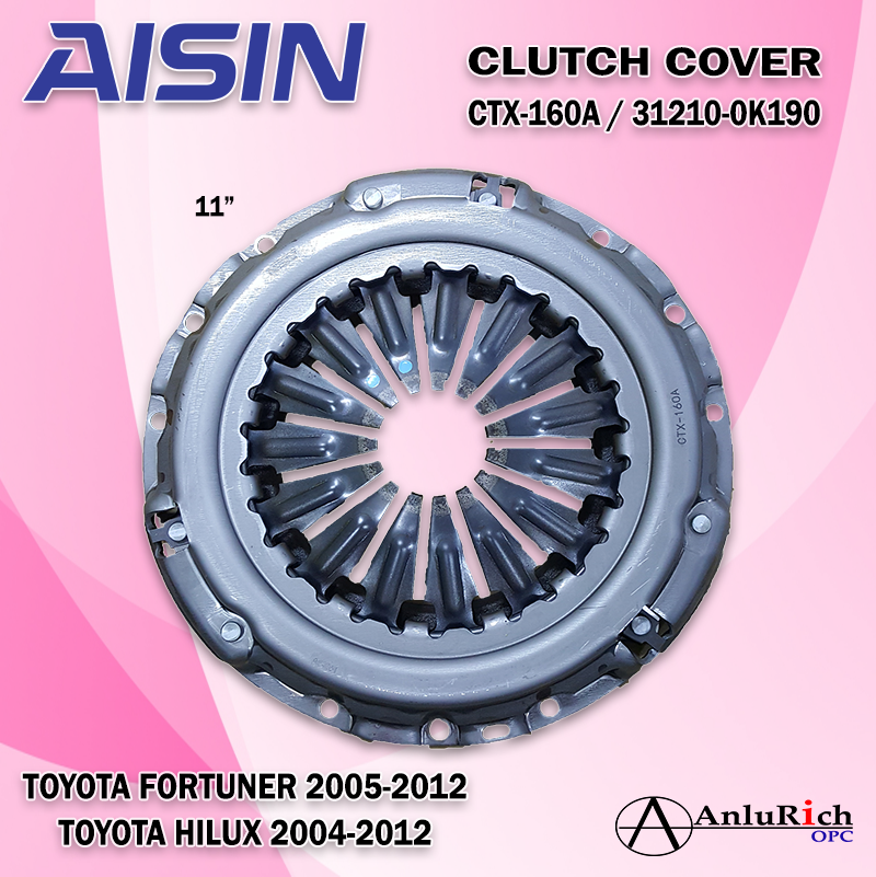 AISIN Clutch Cover for Toyota Fortuner 2005-2012 / Hilux 2004-2012 (CTX ...