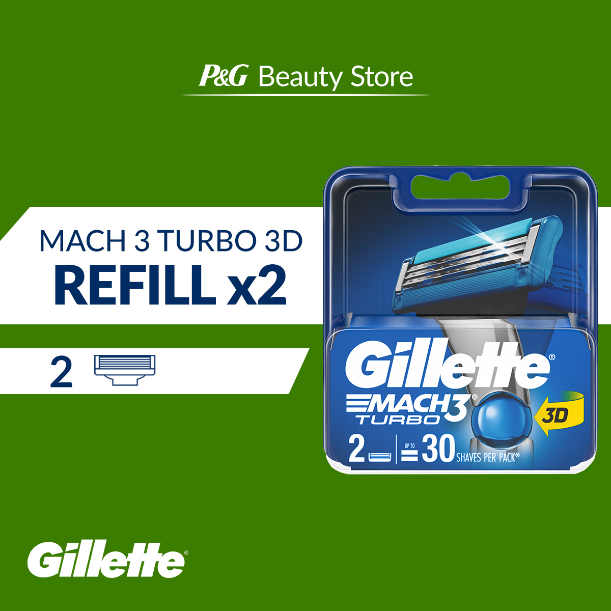Gillette Mach 3 Mach3 Turbo 2 Razor Blade Refills | Lazada PH