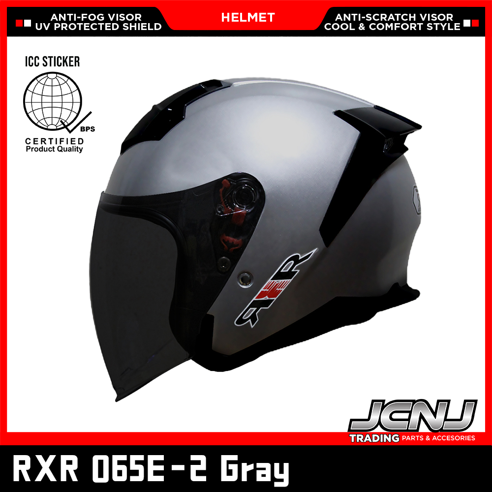 JCNJ MOTORCYCLE Helmet RXR 065E-2 Single Visor Half Face Black lens Half face helmet Sun mirror ...