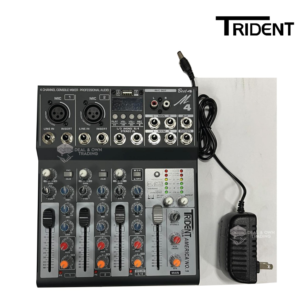 Trident M4 Mixer with USB Input + Delay + Repeat effect | Lazada PH