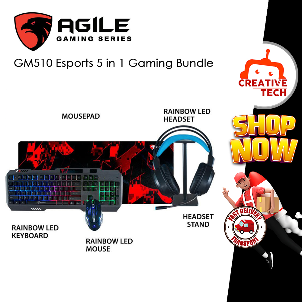 GM510 Esports 5 in 1 Gaming Bundle AGILE GAMING SERIES (POWER LOGIC ...
