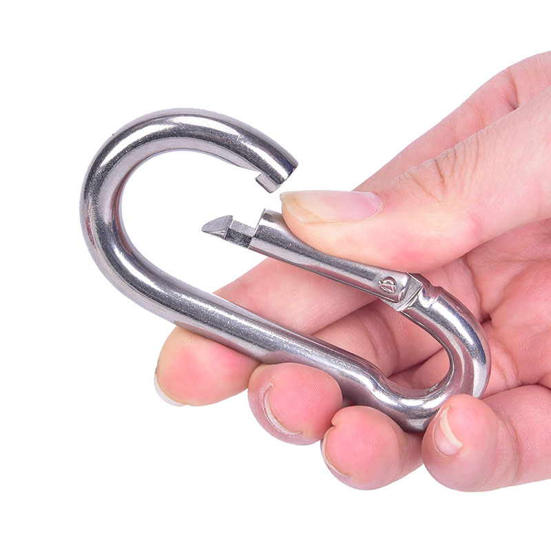 [Shelleys] 304 Stainless Steel Spring Carabiner Snap Hook Keychain ...