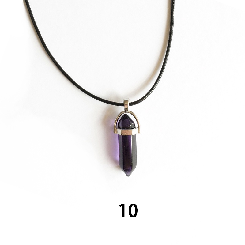 Obsidian Pendant Six-pointed Star Sweater Chain Natural Stone Clavicle ...