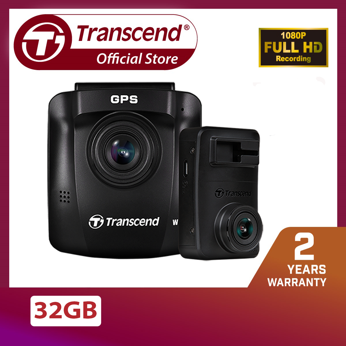 Transcend TS-DP620A-32G DrivePro 620 Dual 1080P Camera Dashcam | Dash ...