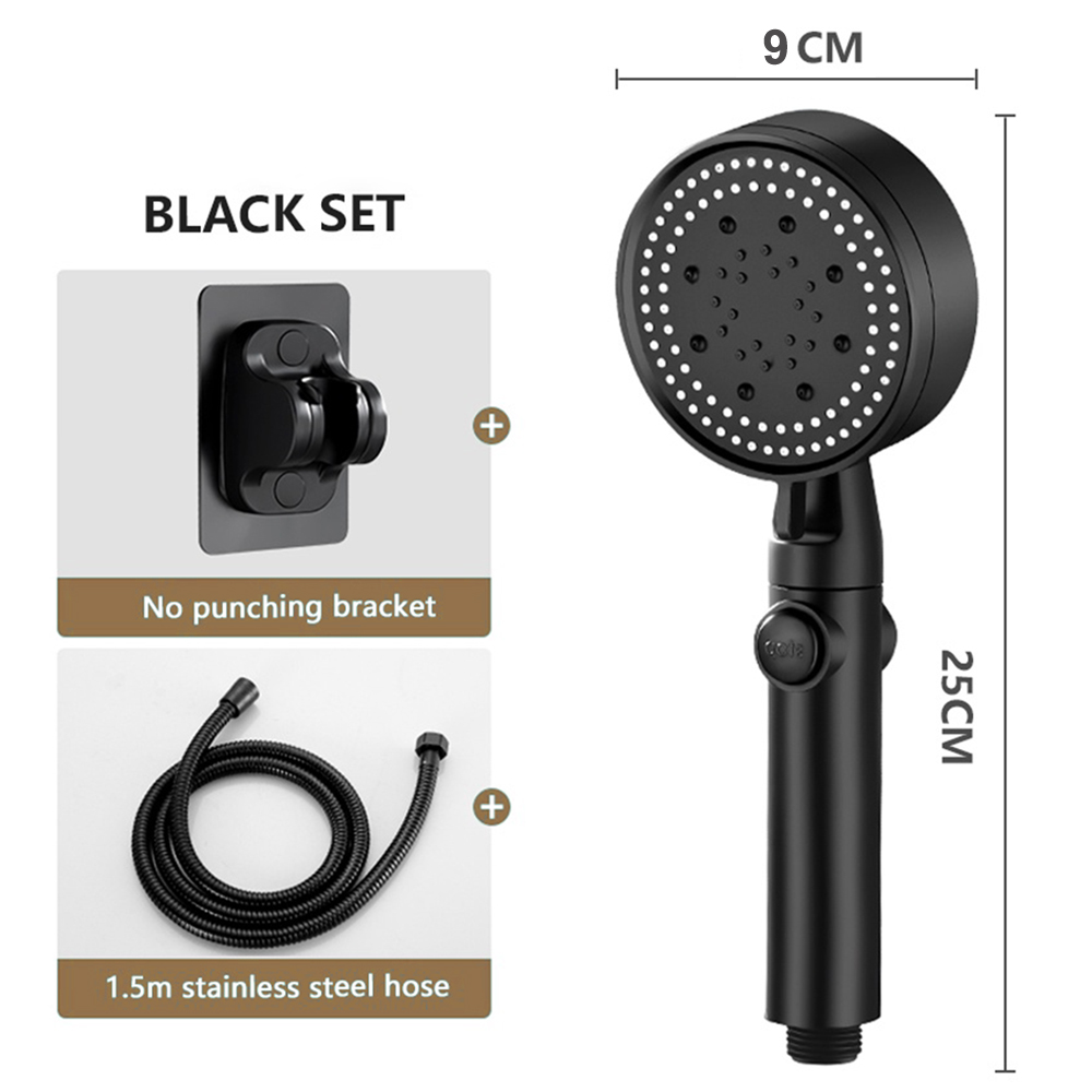 SUS304 Shower Set with Faucet 4in1 Black Shower Head Set 5-speed ...
