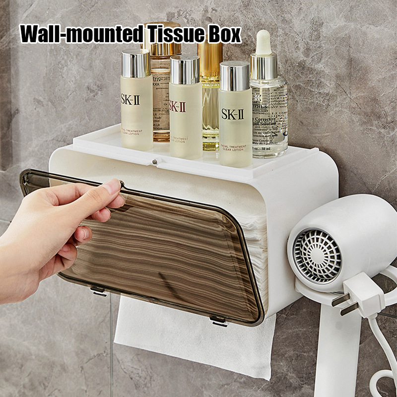 Sincecu Bathroom Tissue Box Simple Multi-function Tissue Holder Storage ...