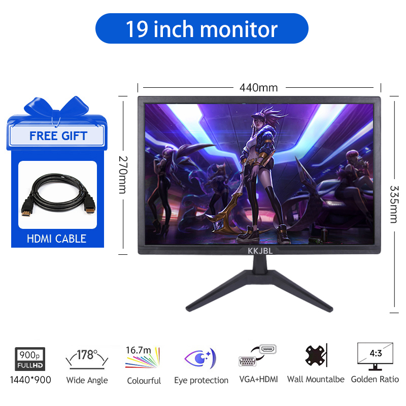 JEAANSP Full HD LED Gaming IPS Monitor 19inch/21.5inch/23.8/25 inch ...
