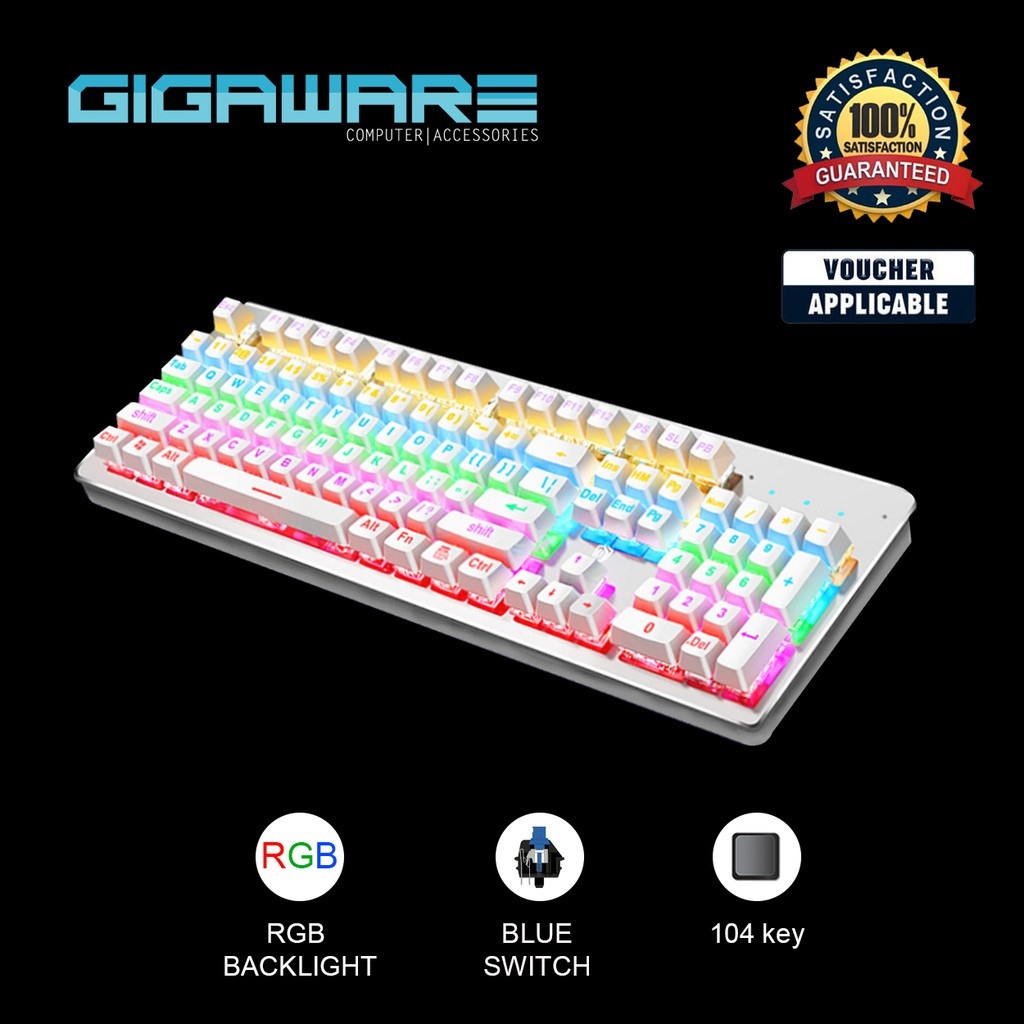 【COD】 K880 Mechanical Keyboard 104- key Computer Wired RGB Gaming ...