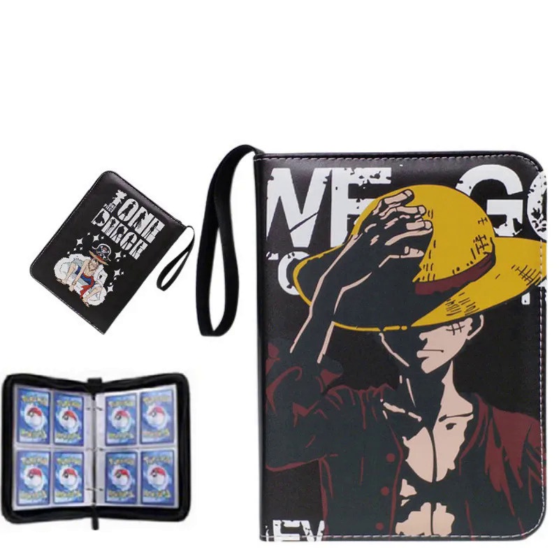 400pcs Cards holder 2x2 Anime Binder Card Holder Luffy Zoro PU Material ...
