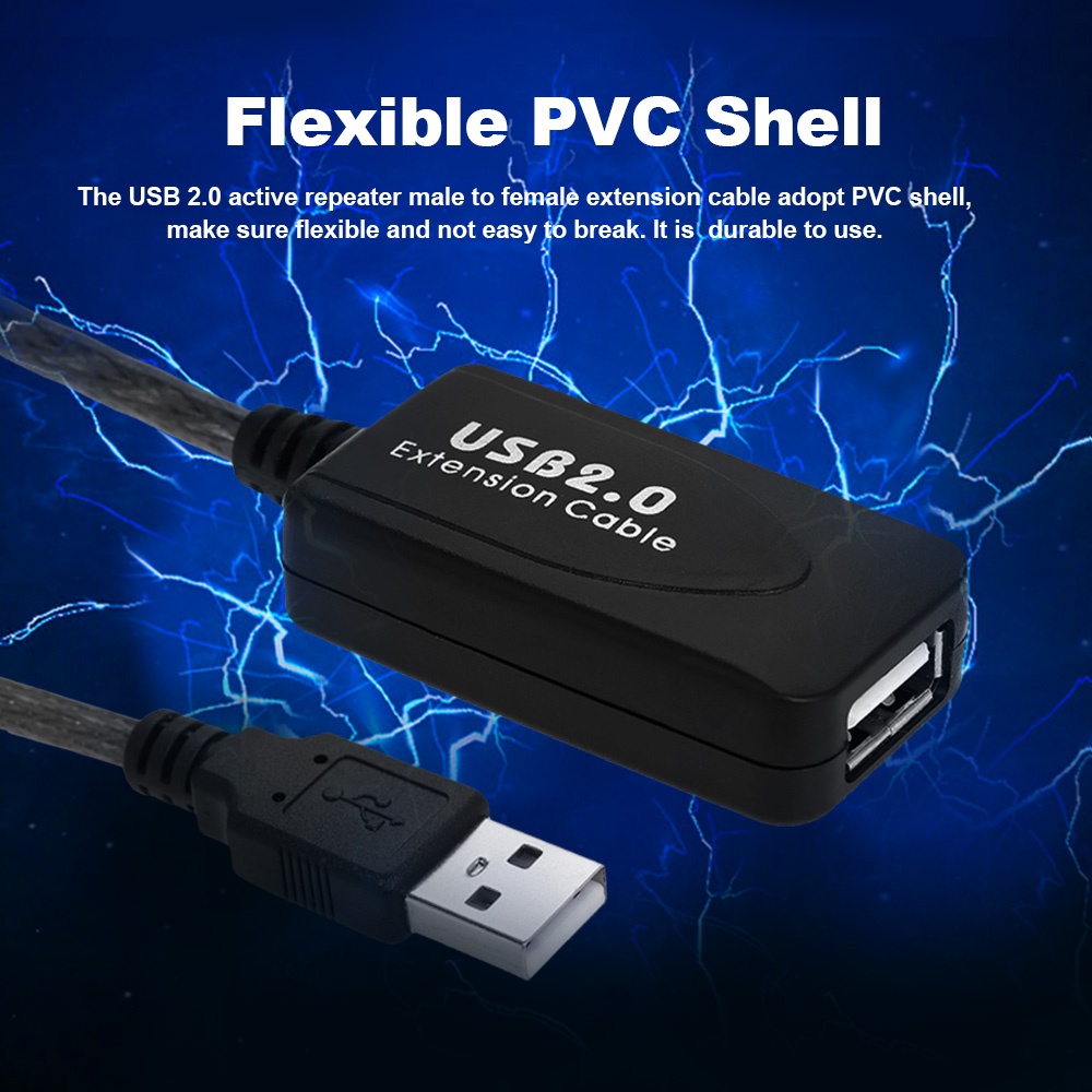 SuperSpeed USB 2.0 Active Repeater สายต่อสายต่อชาย - หญิง 32 ฟุต (10 ...