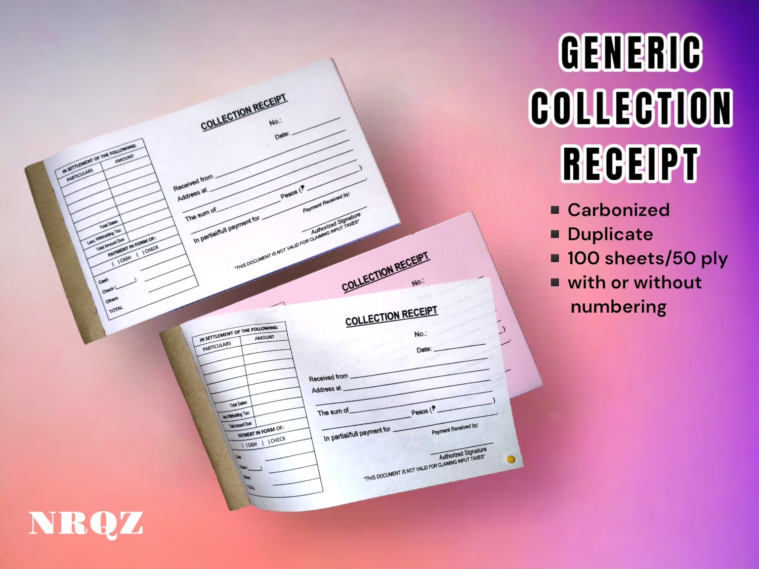 Collection Receipt Template