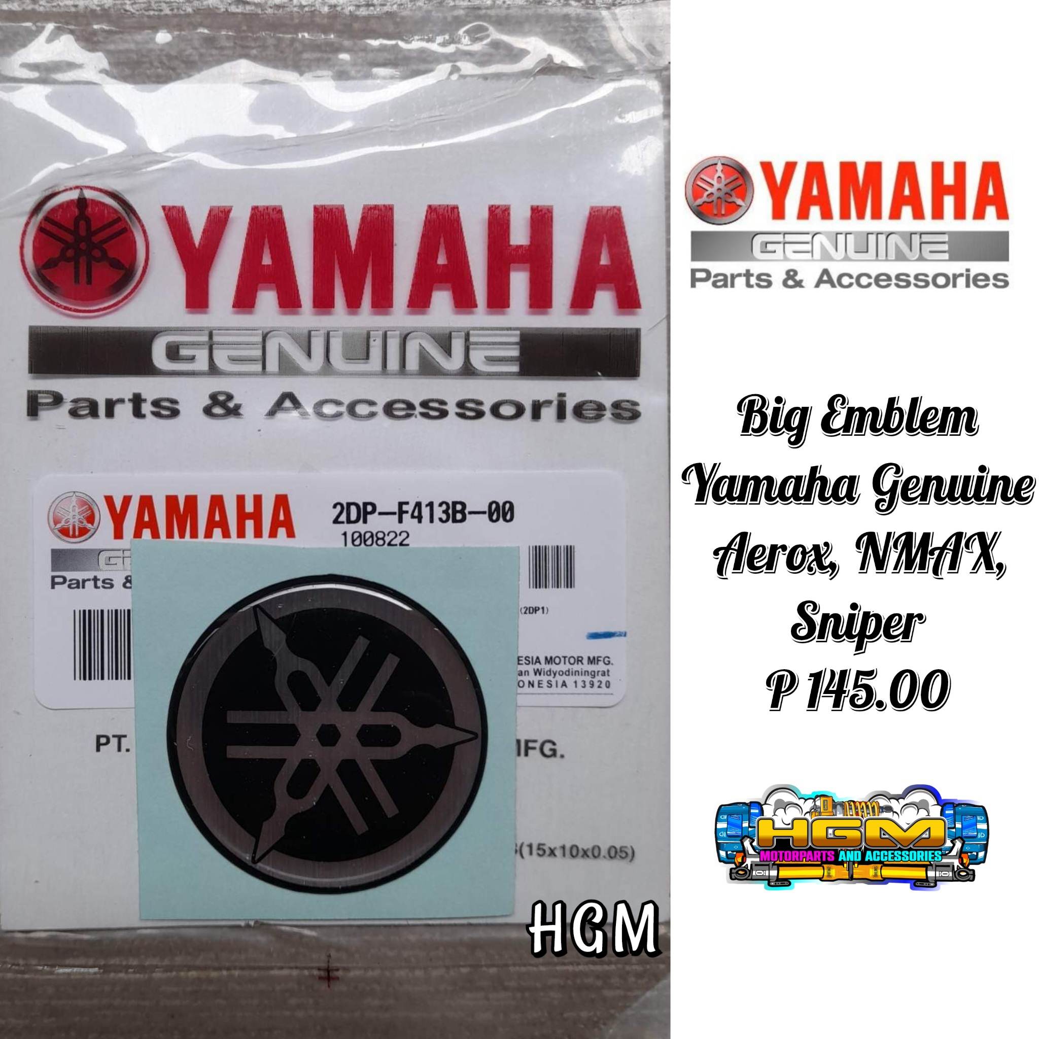 YAMAHA BIG EMBLEM OR TUNING FORK MARK FOR AEROX & NMAX YAMAHA GENUINE ...