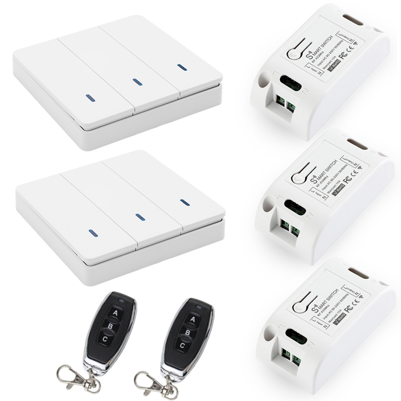 Wireless Smart Light Switch RF 433MHz Lighting Control Intelligent ...