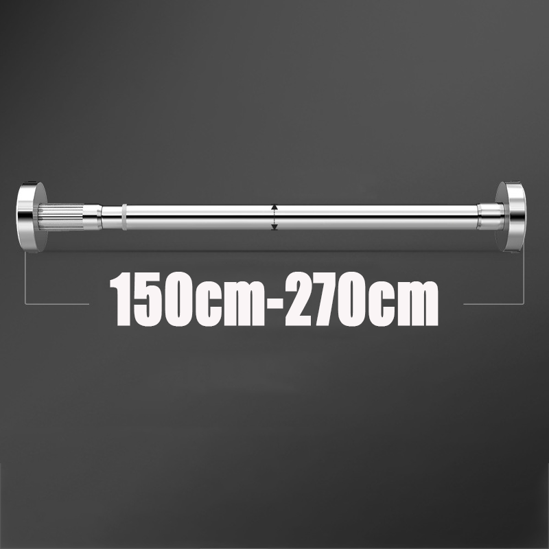 Telescopic Clothing Rod Punch-free Adjustable Shower Curtain Rods And ...