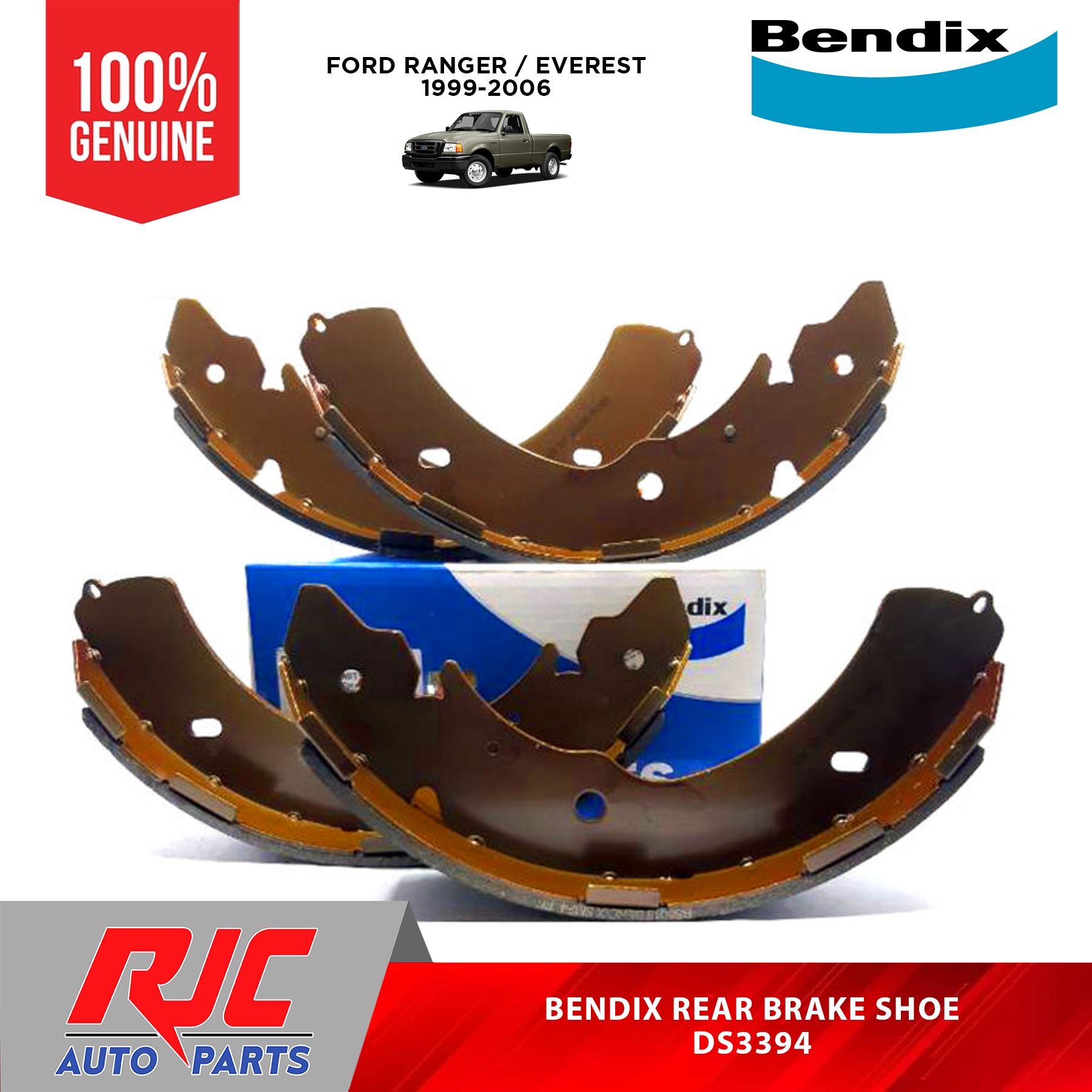 Bendix DS-3394 Ds3416 Bs1769 Brake Shoe Ford Ranger 4x4 1999-2006 Everest 2003-2015 1Set | Lazada PH