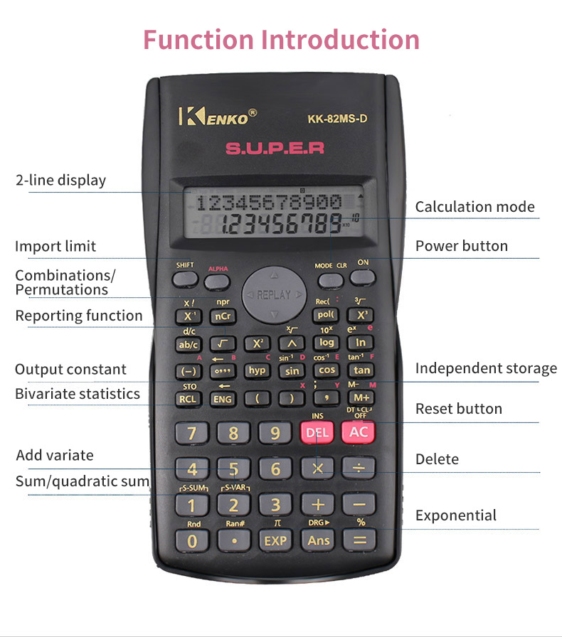 【COD】Portable Scientific Calculator Electronic Student Calculator ...