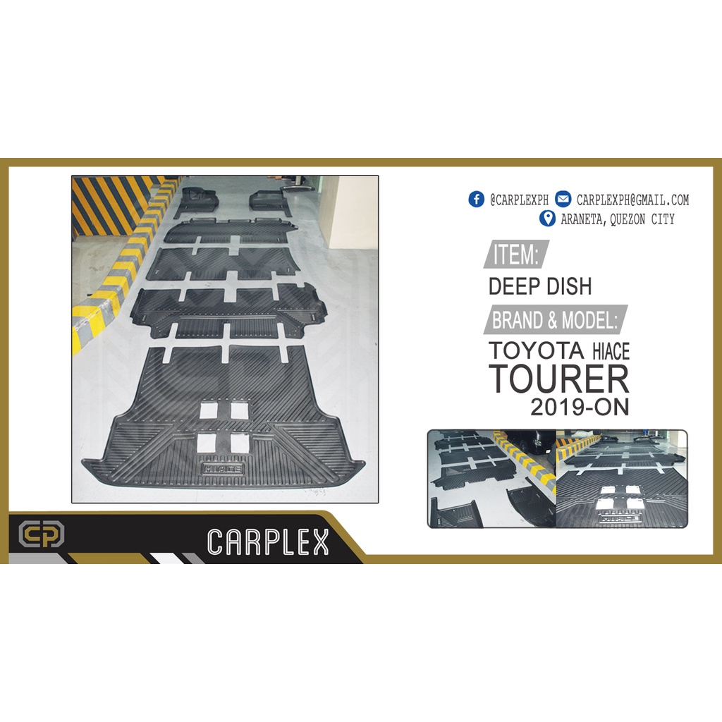 CARPLEX Toyota HiAce Tourer 2019-ON 5D Deep Dish and Trunk Tray 3D ...