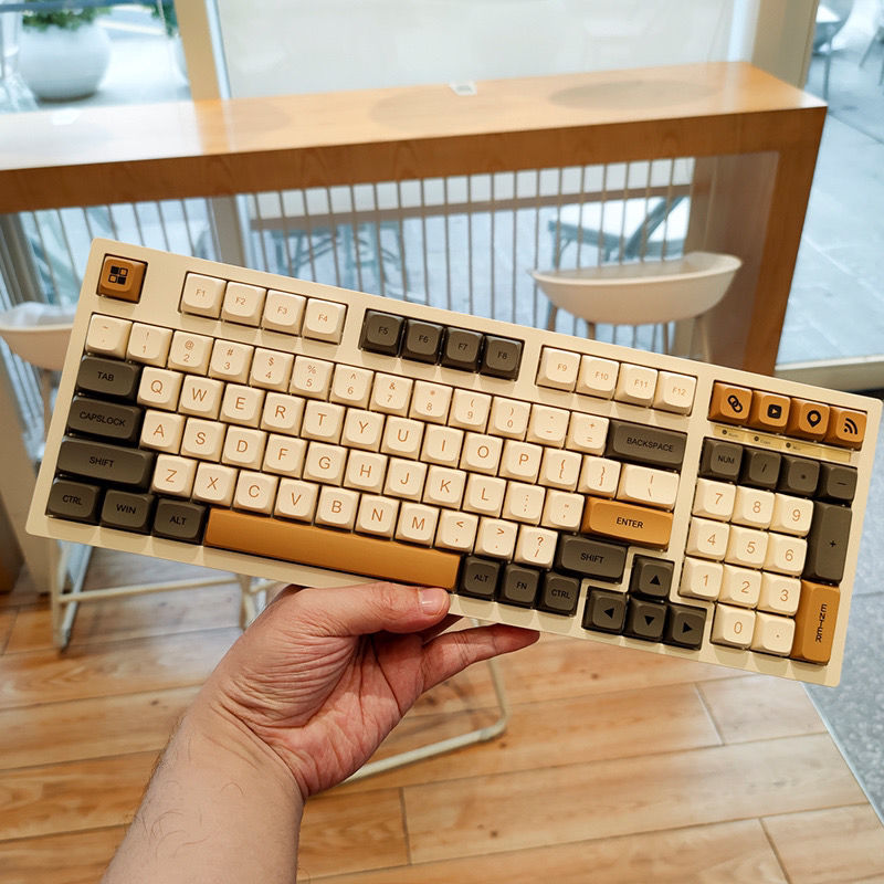 125-key XDA Profile Ember Keycaps PBT Sublimation Customized Mechanical ...