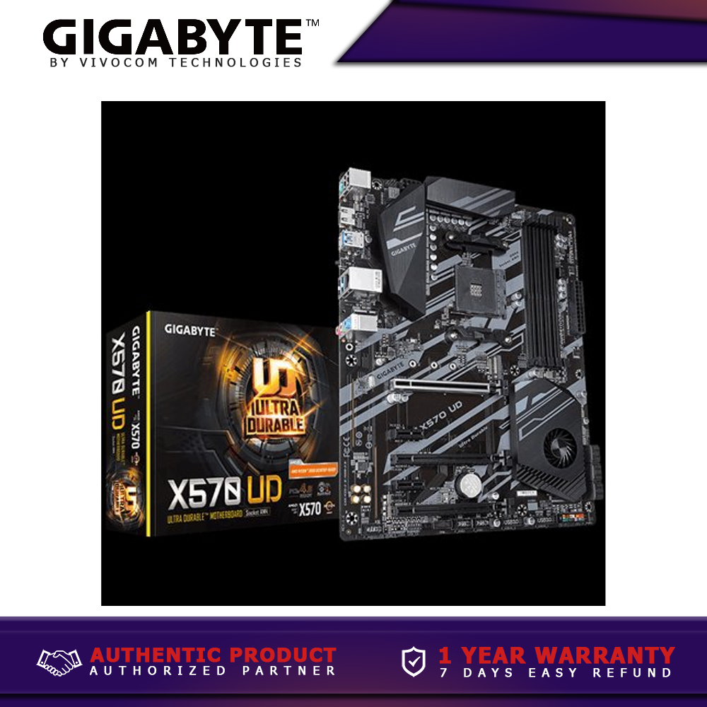 GIGABYTE X570 UD Motherboard with 10+2 Phases Digital VRM, Advanced Thermal Design with Enlarge ...