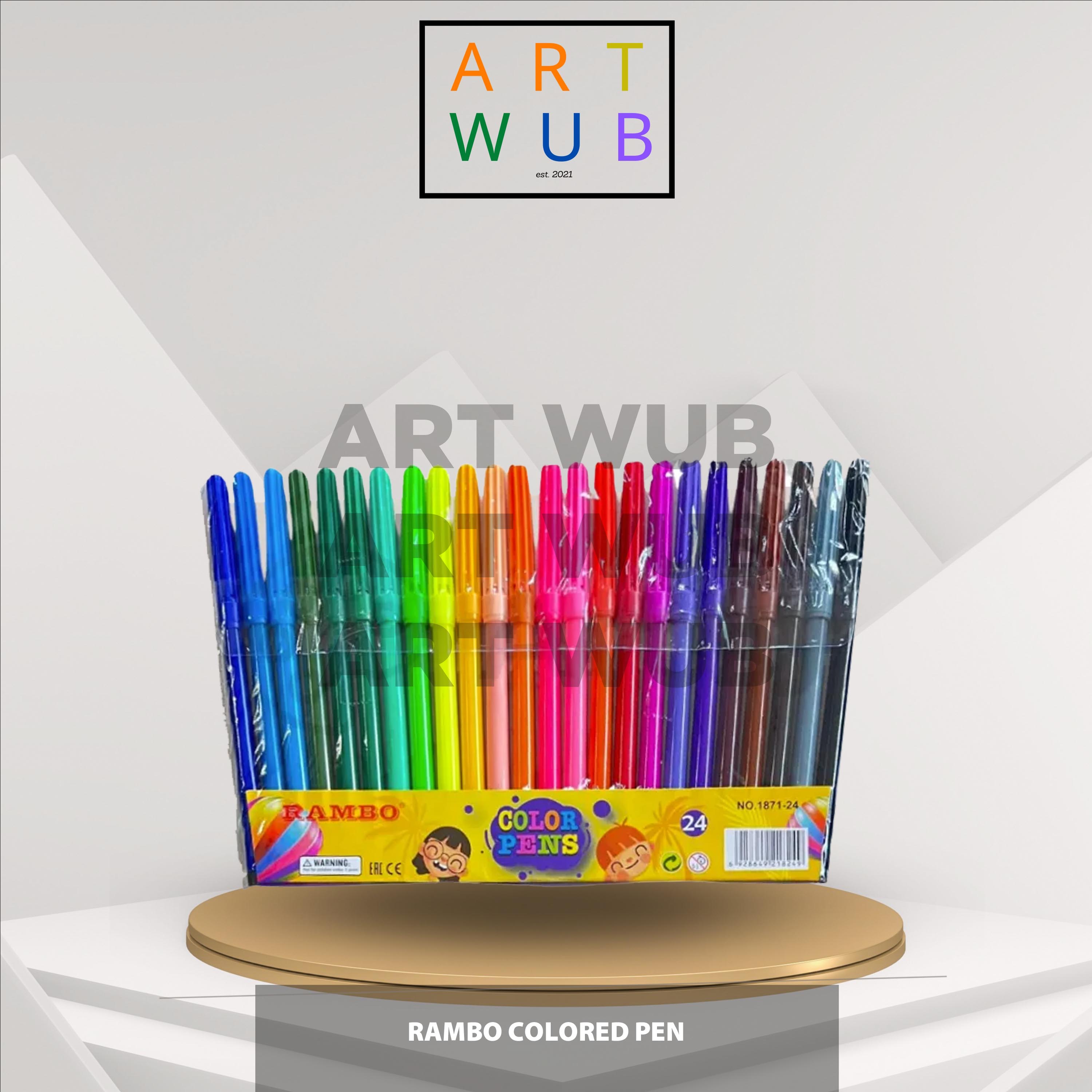 Wub's [Original] Rambo colored pens finliner pen 6 8 12 24 | Lazada PH