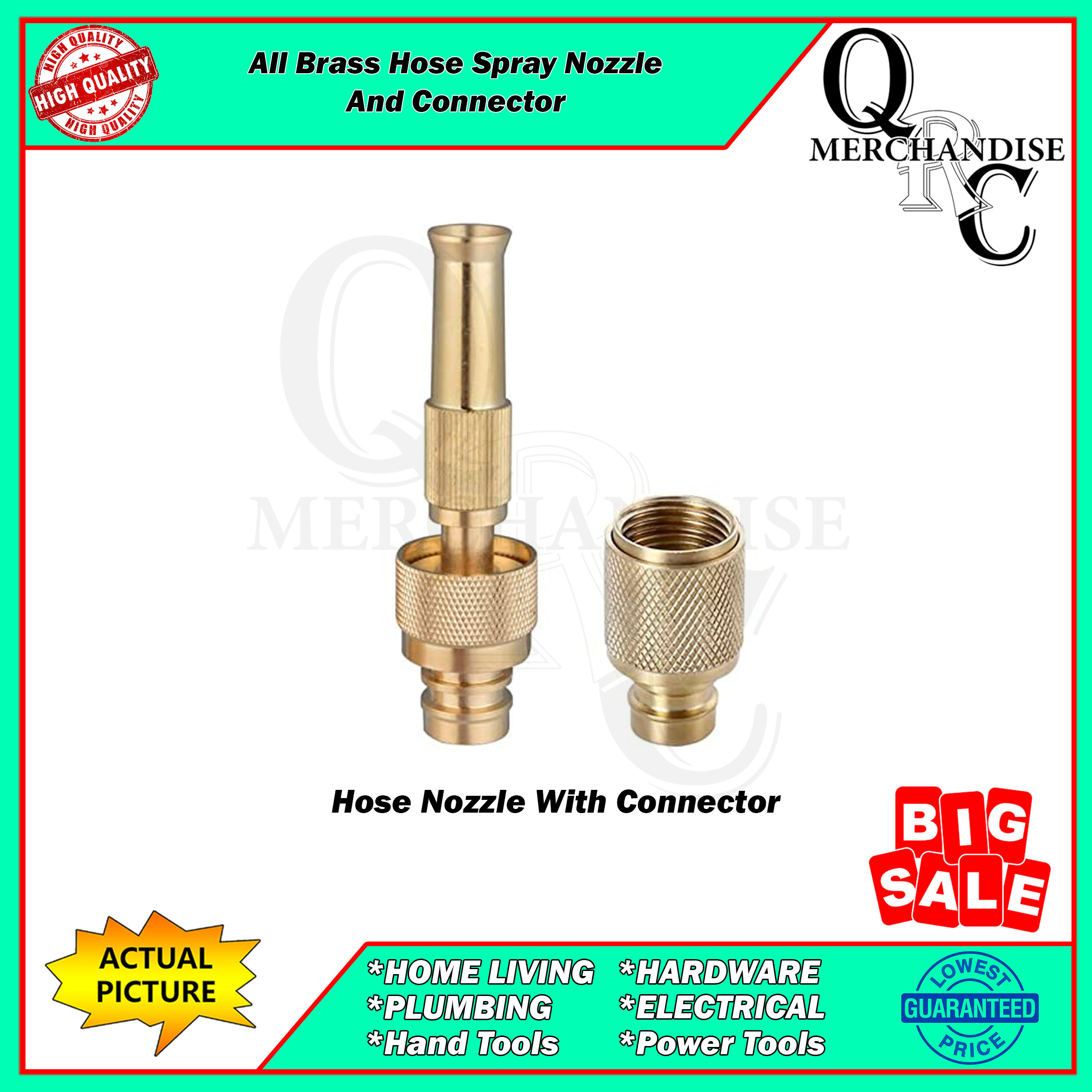All Brass Spray Hose Nozzle & Connector w/Lock High Quality | Lazada PH