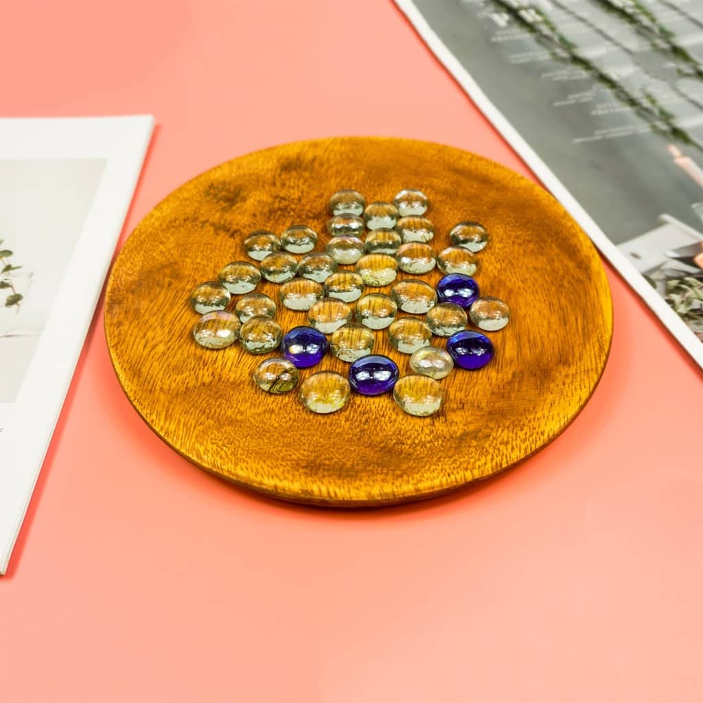35pcs Flat Assorted Clear Glass Marble Vintage Game Mancala Stones ...