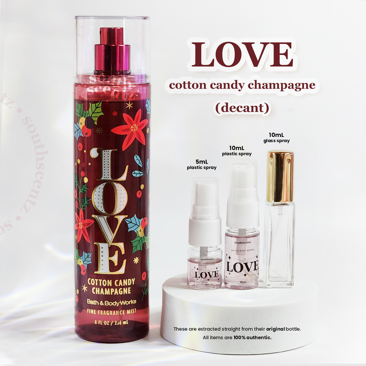 LOVE Cotton Candy Champagne Bath and Body Works Body Mist BBW Decant ...