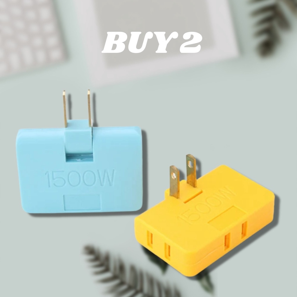 Original 3 in 1 Extension Plug Adapter Foldable 2-prong Swivel Ac ...