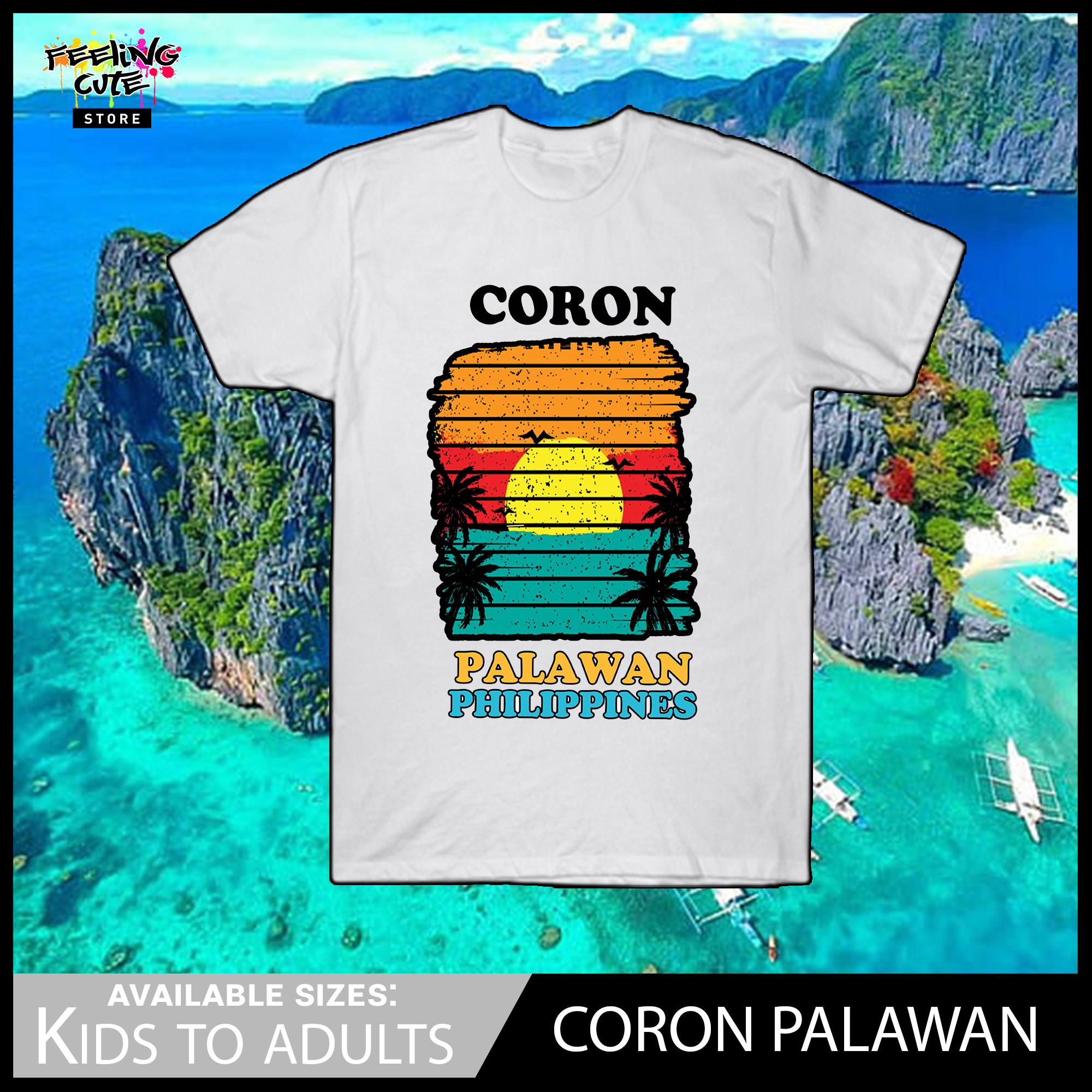 Coron Palawan Shirt Vacation Shirt For Kids to Adults Unisex | Lazada PH