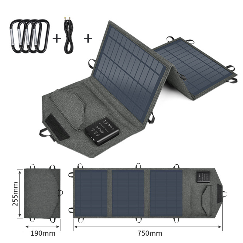 Solar Panel Charger With Adapter Waterproof Cable Solar Charger ...