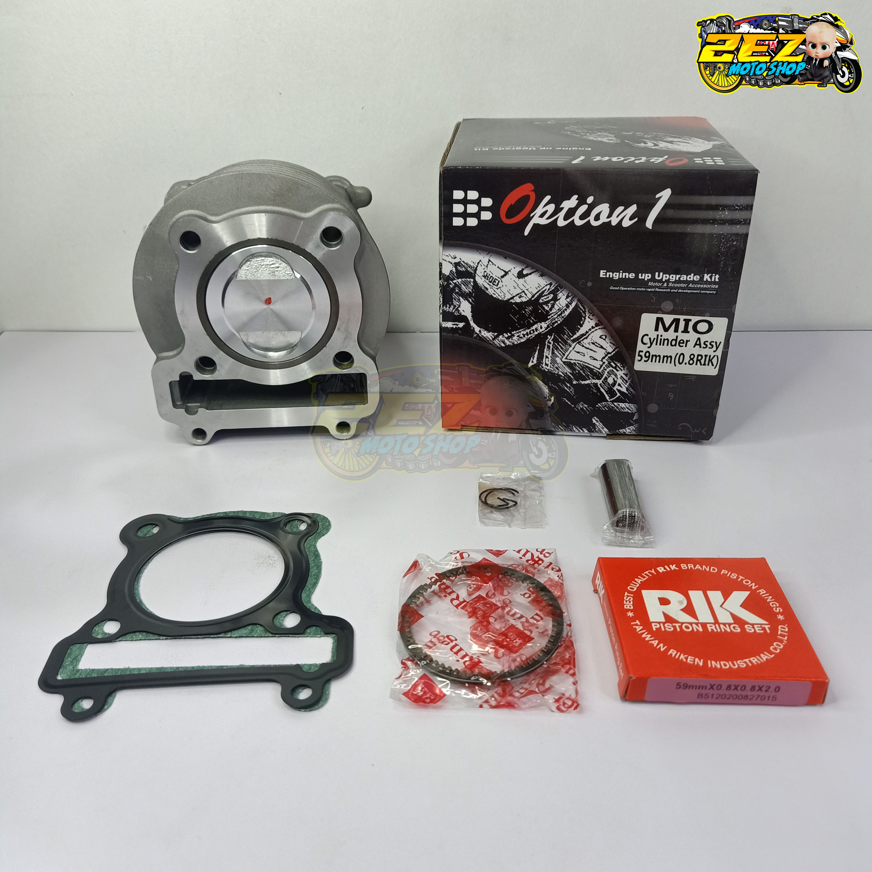 OPTION 1 YAMAHA MIO SPORTY 59MM FULL DOME TYPE CYLINDER BLOCK SET ...