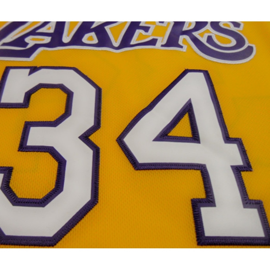 new NBA men’s Los Angeles Lakers 34 Shaquille O'Neal R30 V-neck ...