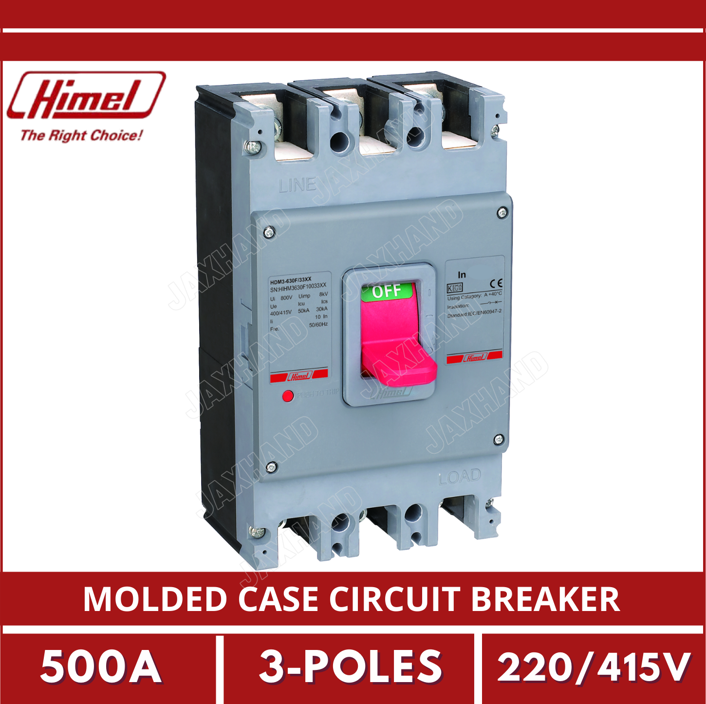 Molded Case Circuit Breaker 500A, 3 poles, 220V-415V | Lazada PH