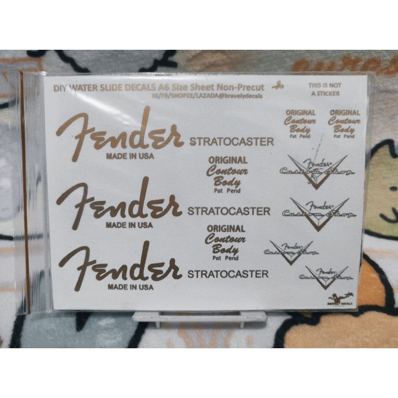 FENDER Stratocaster Waterslide Decals SET | Lazada PH