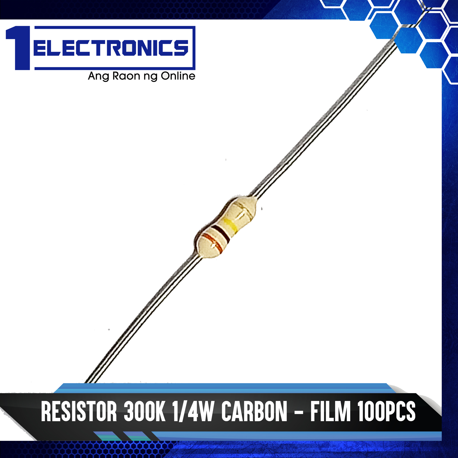 1Electronics 100pcs RESISTOR 300K 1/4W Carbon - Film | Lazada PH