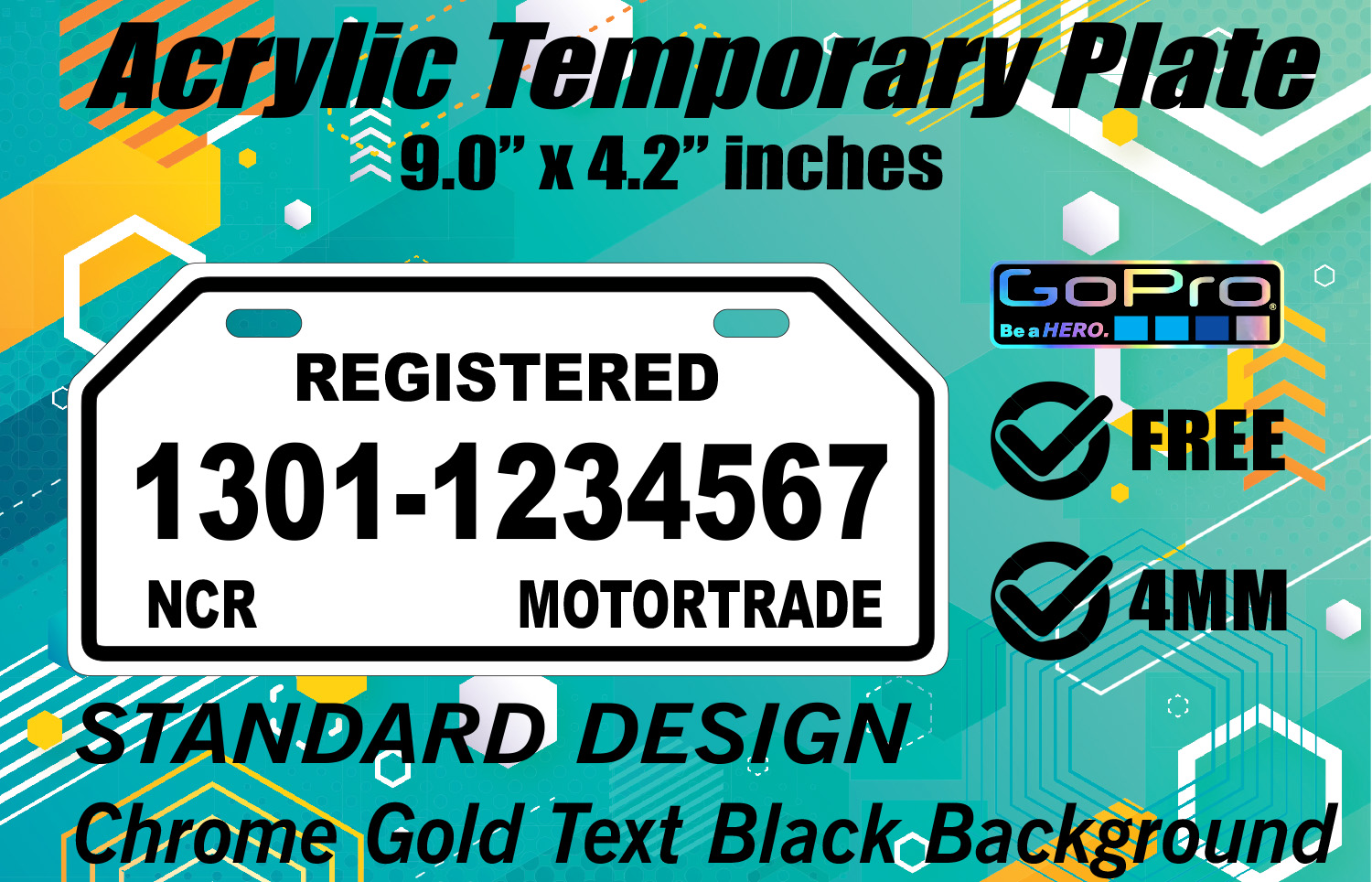 TEMPORARY PLATE ACRYLIC FOR ALL MOTORCYCLE MODEL NEW SIZE 4MM 5MM ...