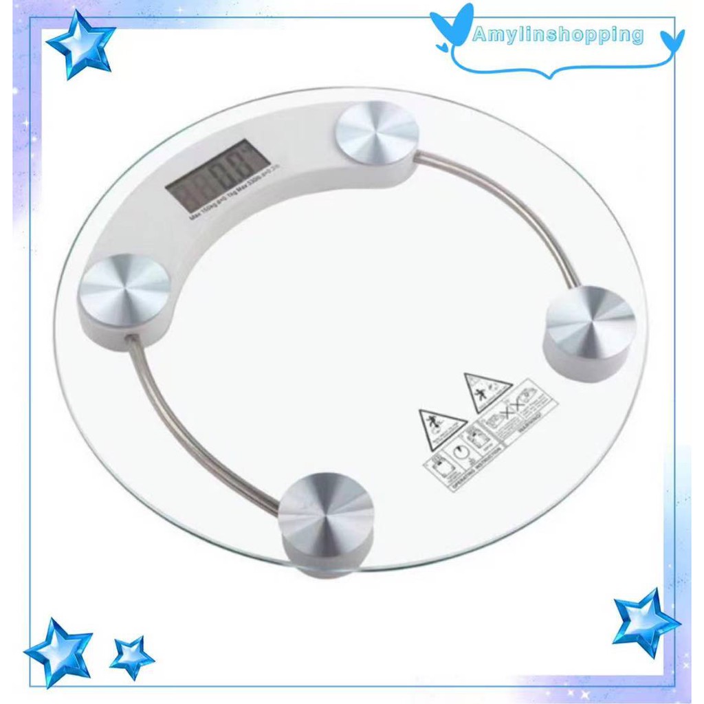 COD High-Precision Digital Glass Personal Human Weighing Scale (Round Shape) | Lazada PH
