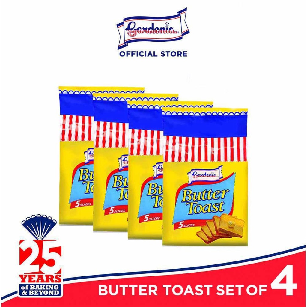 Gardenia Butter Toast 5-Slice Pack 125g Set of 4 | Lazada PH