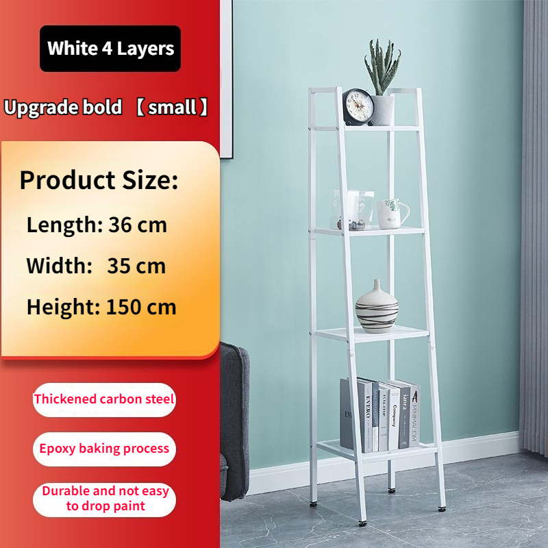 G-H 4-Tier Metal Wrought Iron Floor Rack Nordic Style Display Rack For ...