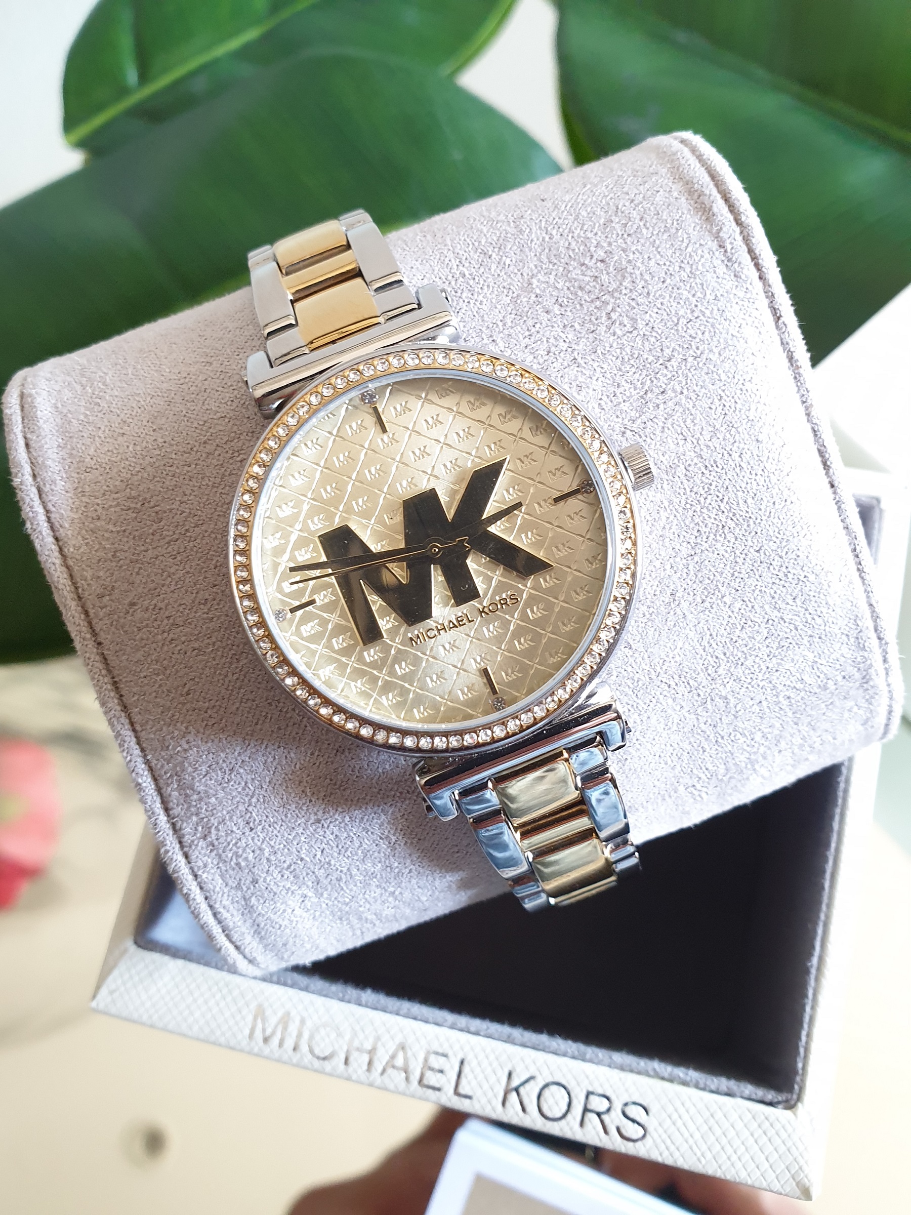Authentic Michael Kors Sofie MK4334 Three-Hand Two - Tone Gold Silver ...