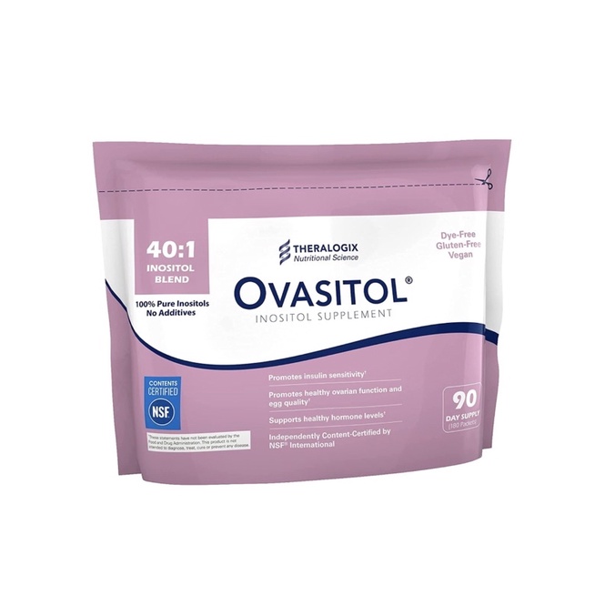 THERALOGIX Ovasitol PCOS Powder Myo Inositol D-Chiro 90day supply ...