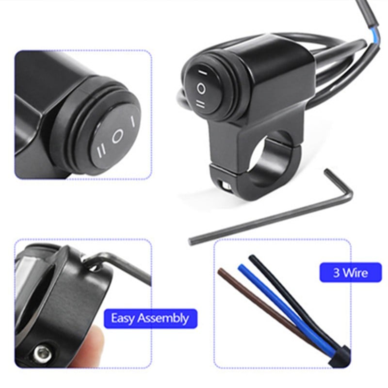 Mini Driving Light 3 Way Switch Mount ON OFF ON Switch With Clamp ...