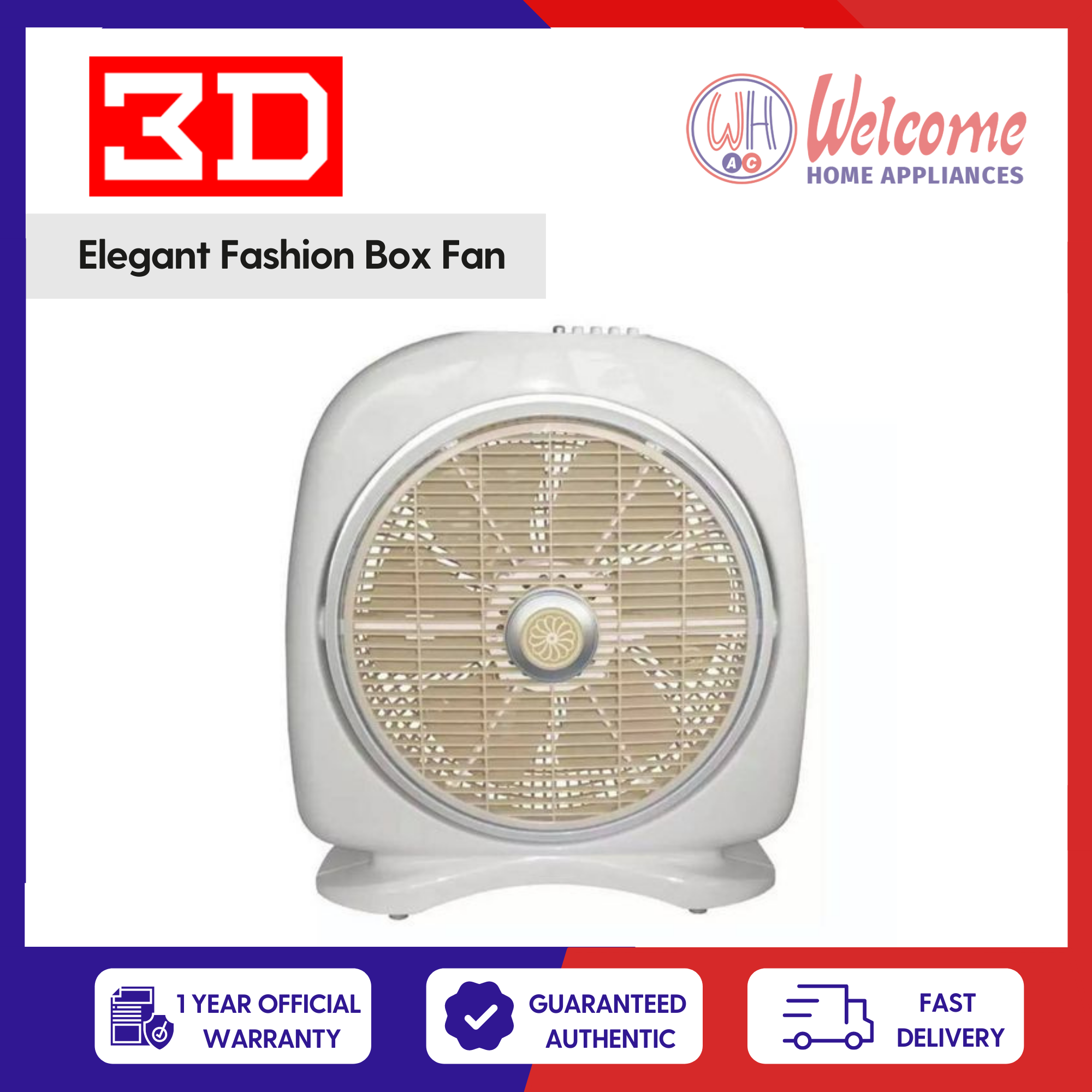 3D Box Fan Elegant Fashion BF35EF | Lazada PH