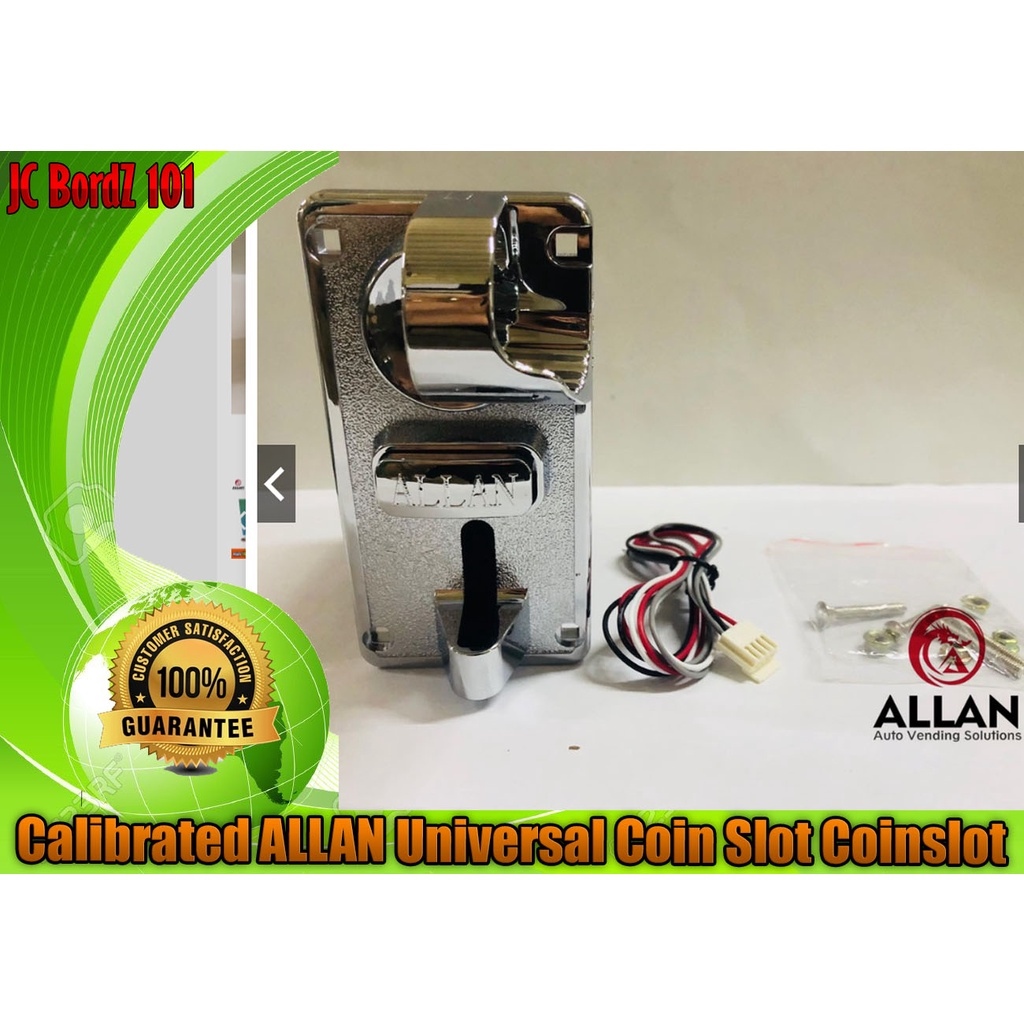 100 New ☋ ☌ Calibrated ALLAN Coin Slot Coinslot with Anti Hooking 1238A ...