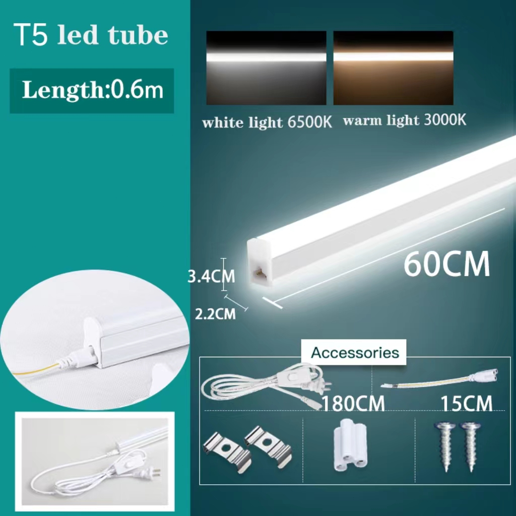 T5 Led Tube Light Bar Fluorescent Light 220v 30cm/50cm/60cm Cabinet ...