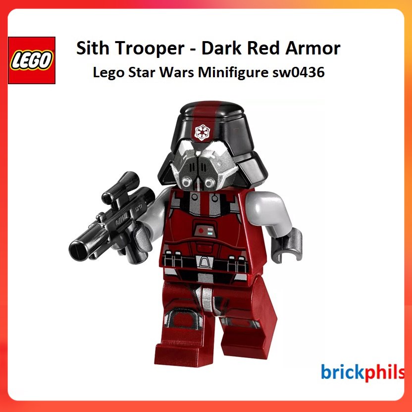 Lego StarWars Minifigure sw0436 Sith Trooper - Dark Red Armor | Lazada PH